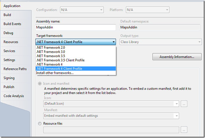 Setting the right target framework for a .NET project in Visual Studio 2010 - Daily .NET Tips